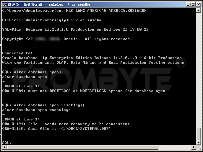 数据库数据恢复 Oracle数据库打开报错的数据恢复案例 北亚数据恢复 博客园