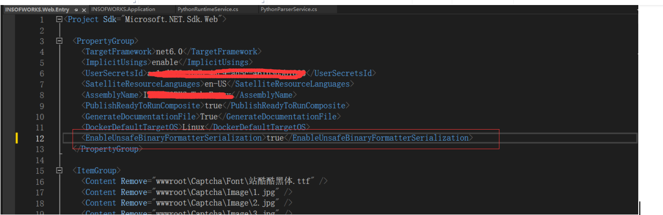 BinaryFormatter serialization and deserialization are disabled within this application. - 奚毛宇 - 博客园