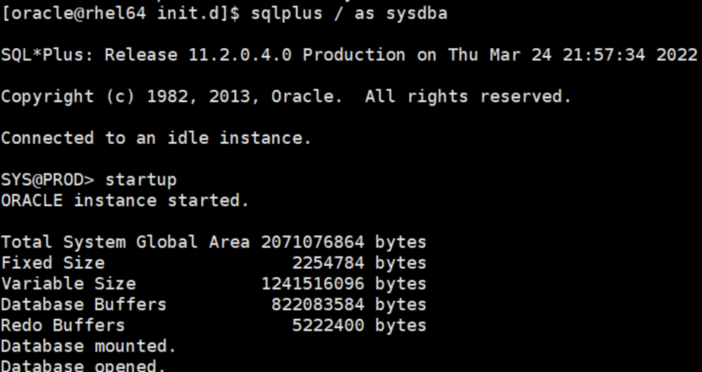 Linux下的Oracle 11g设置开机自启 - King-DA - 博客园