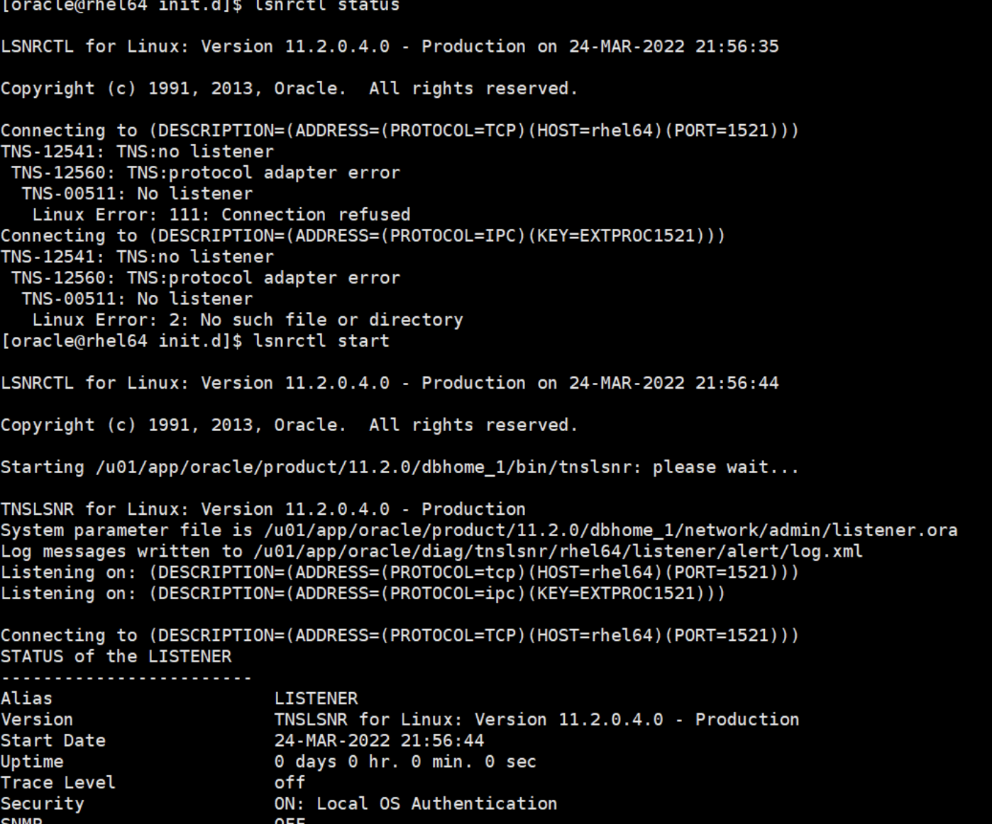 Linux下的Oracle 11g设置开机自启 - King-DA - 博客园