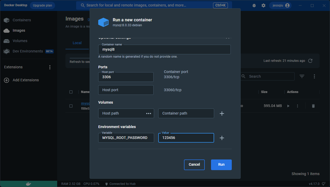 如何启动一个 Mysql Docker 容器 Jessqiu 博客园