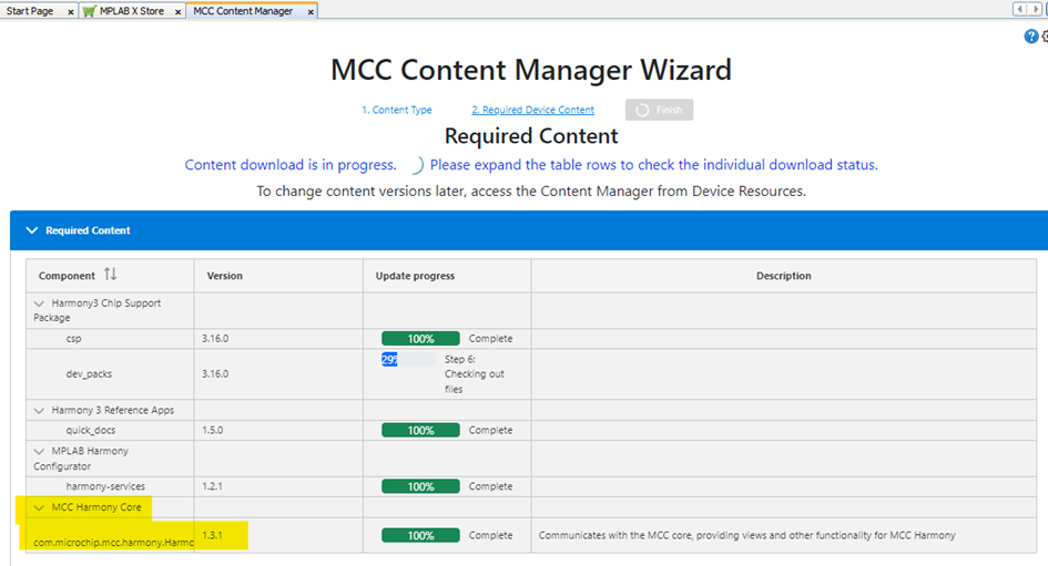 ICEE-Microchip-MPLAB X IDE-MCC Plugin + MCC Core + MHC(MCC Harmony Core) versions and ...
