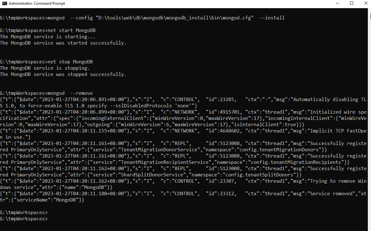 Mongodb Mongodb 安装和使用(zip) Lnlidawei 博客园