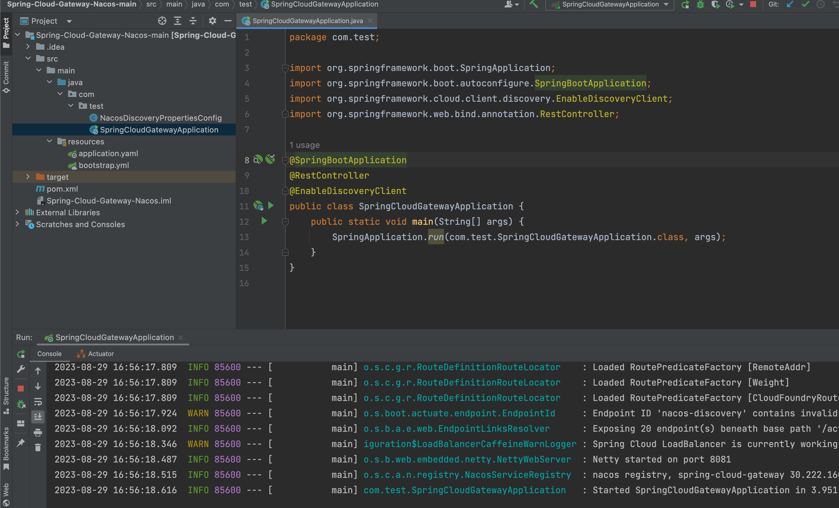 spring cloud整合nacos的服务的注册与发现和配置动态刷新 - zpchcbd - 博客园