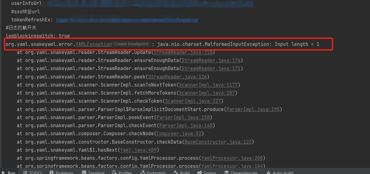 springboot启动通过nacos获取配置启动报错MalformedInputException - sunyaxiongsyx - 博客园