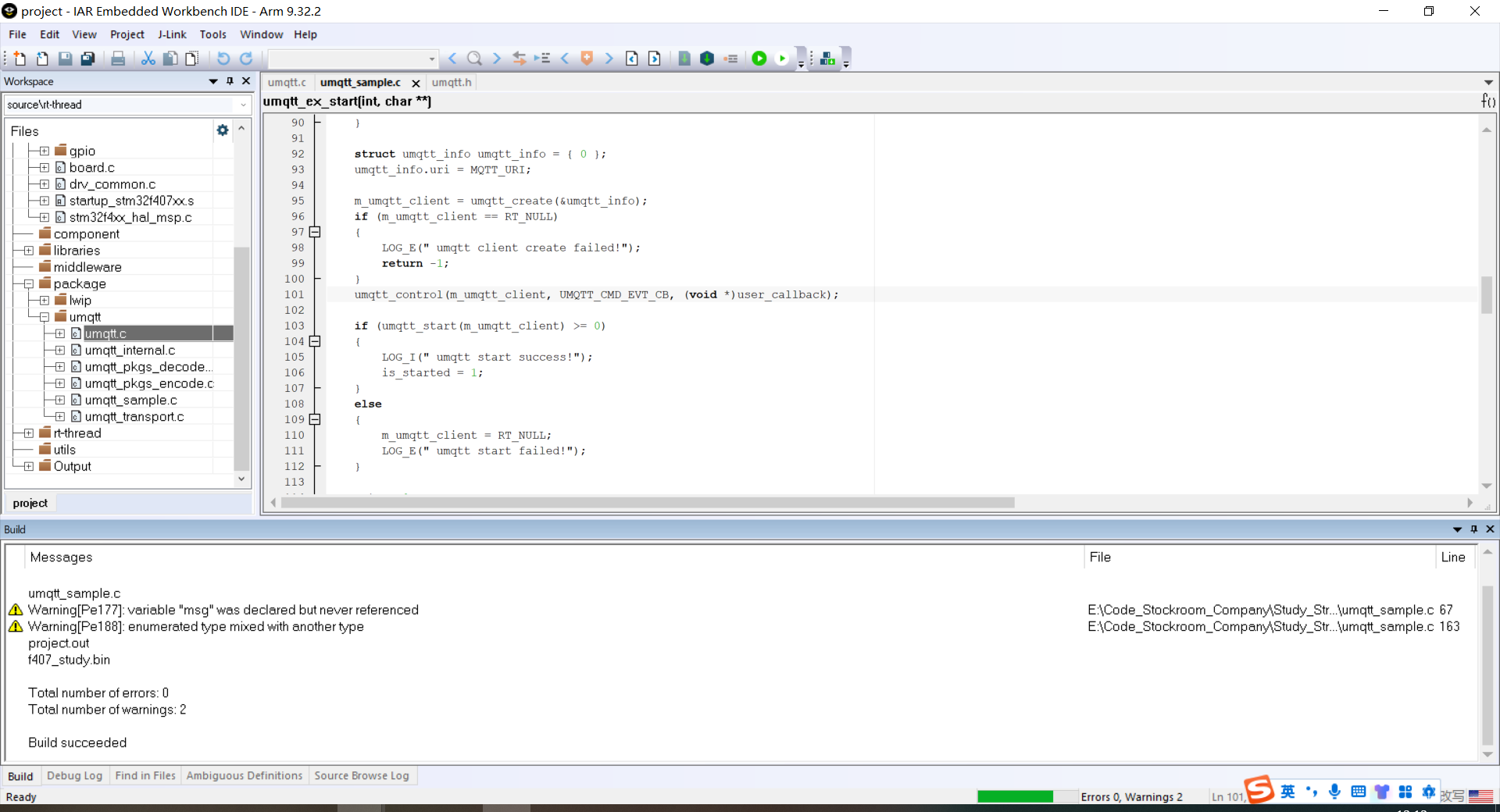 RT-Thread umqtt的使用及报错处理 - 嵌入式老Man - 博客园