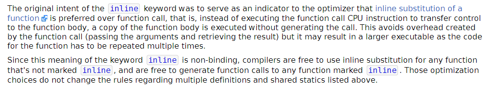 inline关键字的真正用途 - 识弦 - 博客园