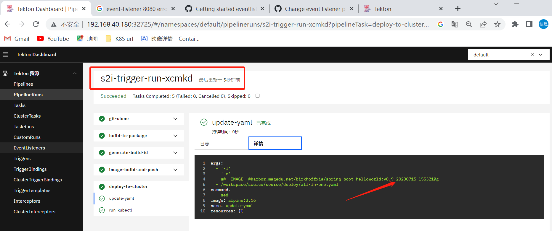 Tekton Triggers 实现全自动化的Source to Image Deploy to K8S Cluster Pipeline的运行【二十二】 - しみずよしだ - 博客园