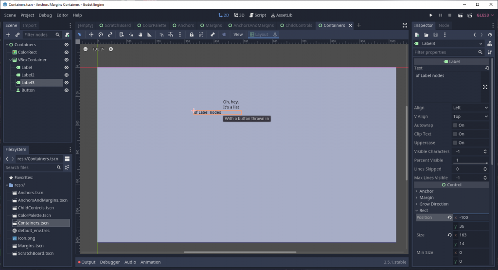 【转载】锚点、边距和容器，我的Godot！ - GOUCCI - 博客园