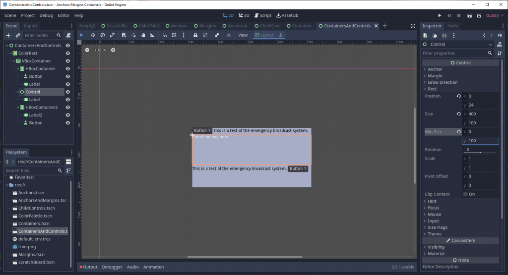 【转载】锚点、边距和容器，我的Godot！ - GOUCCI - 博客园