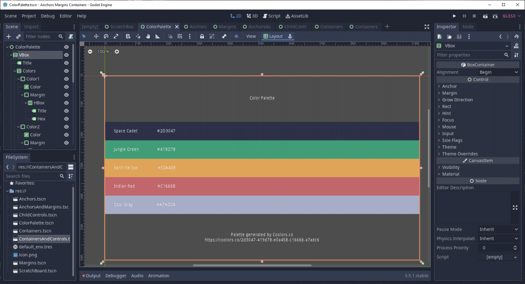 【转载】锚点、边距和容器，我的Godot！ - GOUCCI - 博客园