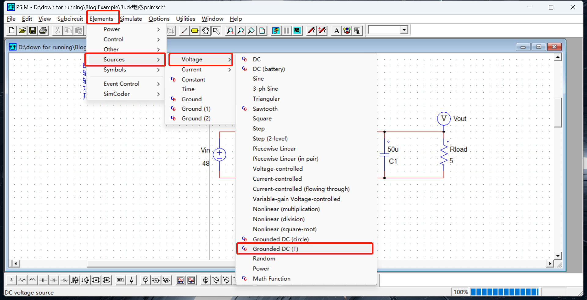 【PSIM-1】搭建一个Buck电路 - 整点薯条拯救一切 - 博客园