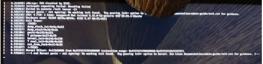 Kernel panic - not syncing: No working init found与inittramfs unpacking failed - 优花梨天下第一可爱 - 博客园