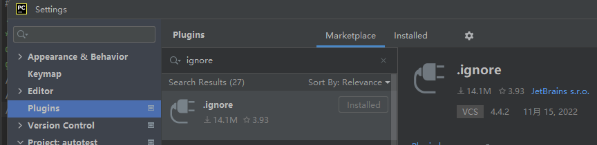 pycharm .ignore文件配置 - 只为。 - 博客园
