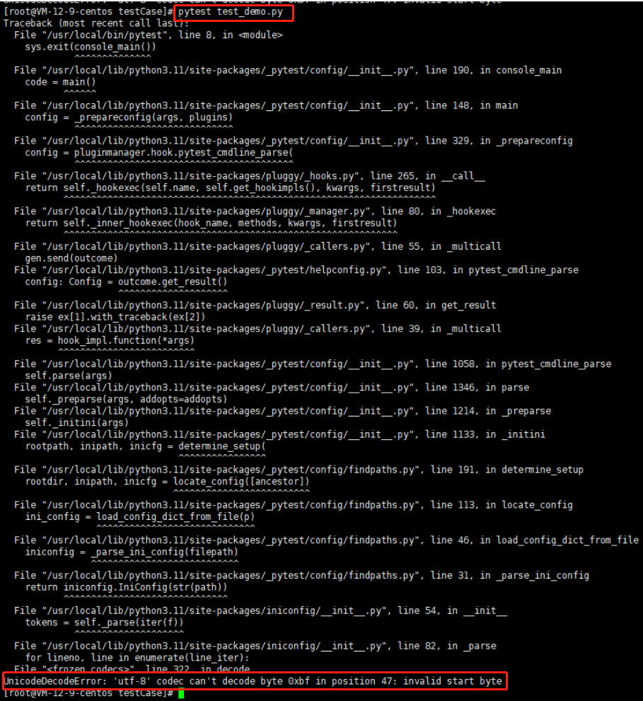 Pytest在linux系统中报编码错误 只为。 博客园 