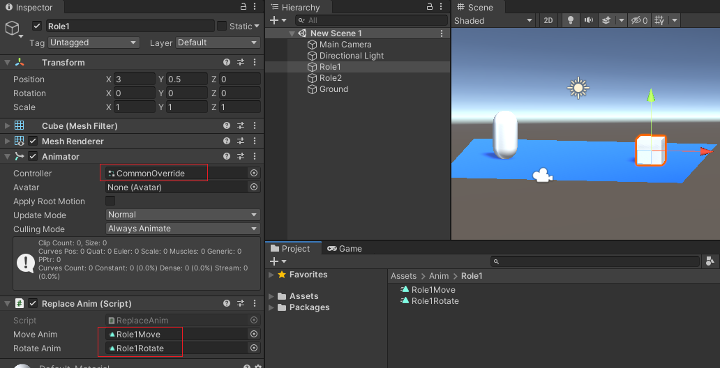 AnimatorOverrideController的2种使用方式 - yanghui01 - 博客园