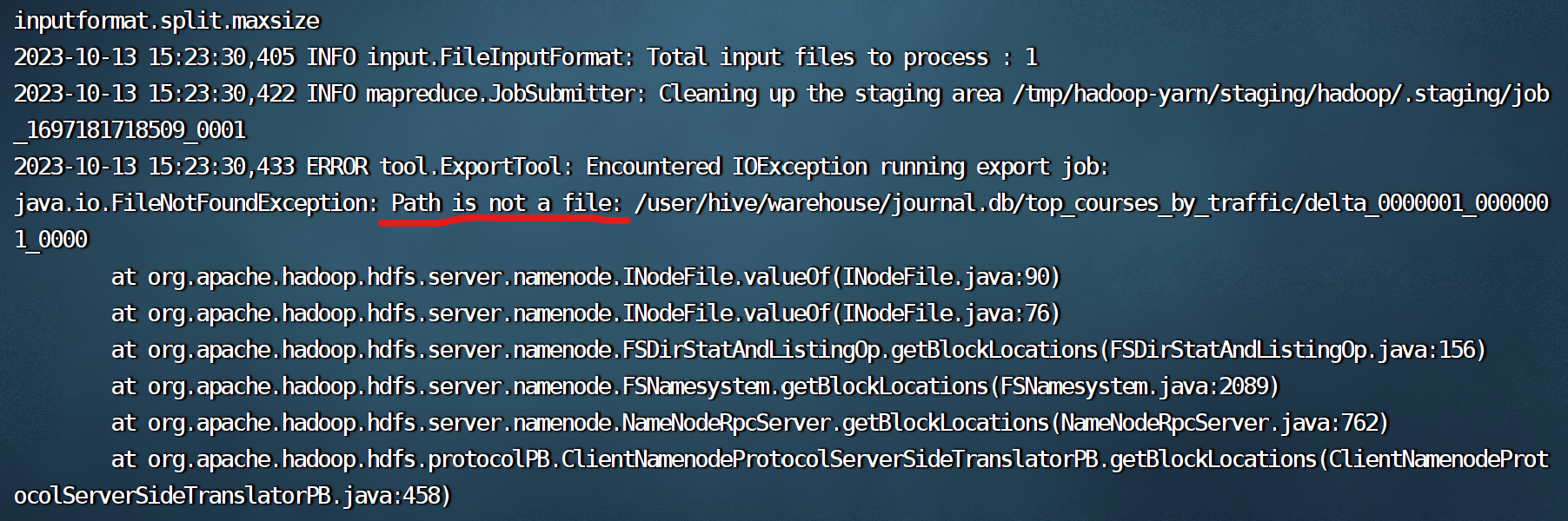 Sqoop不能正常导出文件到mysql数据库的问题解决 Espen 博客园