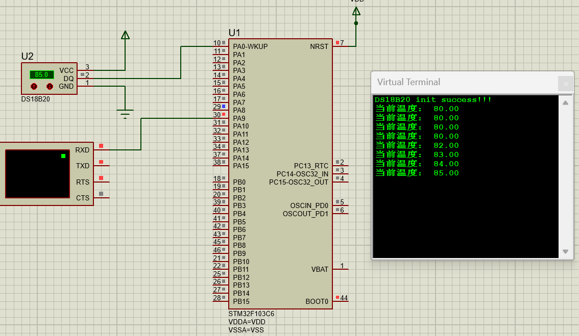 基于stm32实现DS18B20温度检测仿真 - Yoku - 博客园