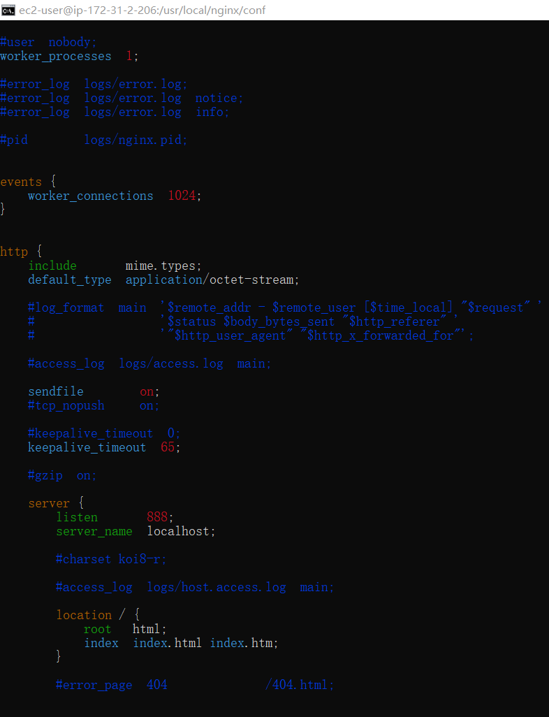 Linux系统下配置nginx执行vim nginx.conf后出现一片空白的原因 - 精芯计算 - 博客园