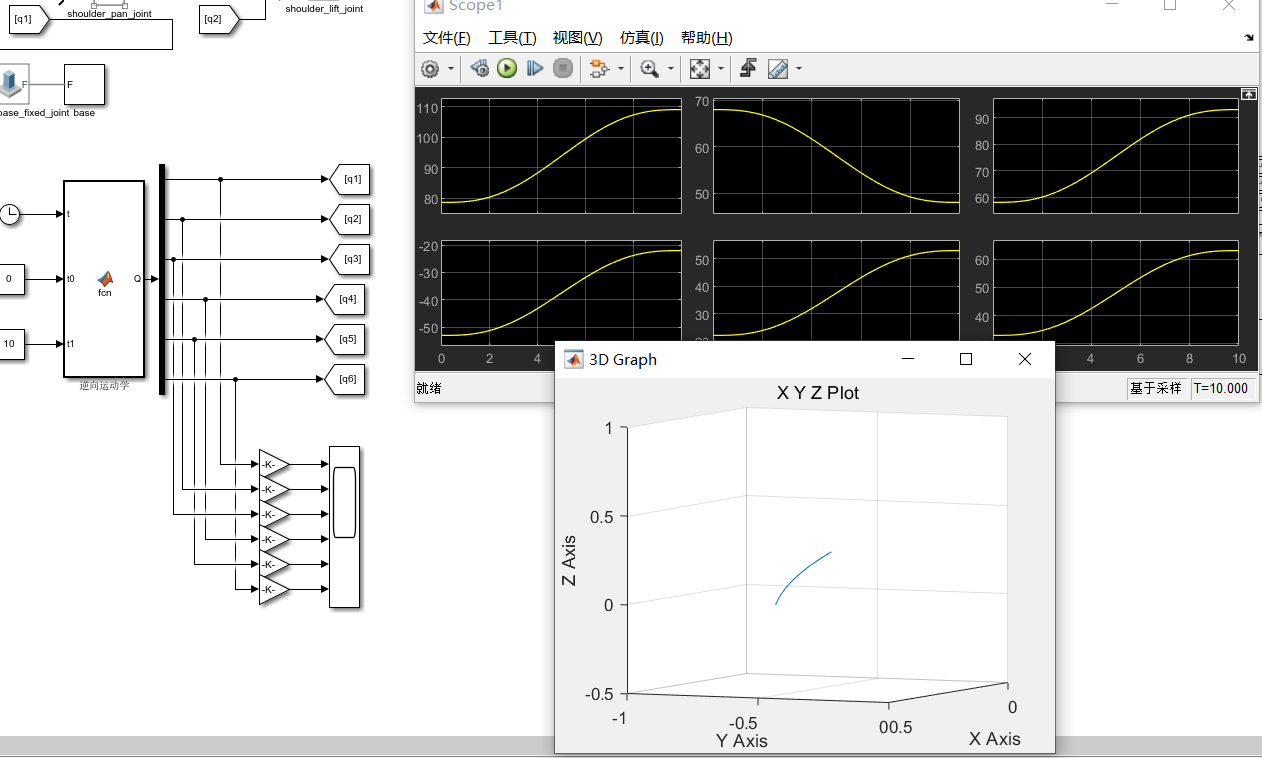 MATLAB仿真UR5机器人simulink simscape 自制建模-聚码科技