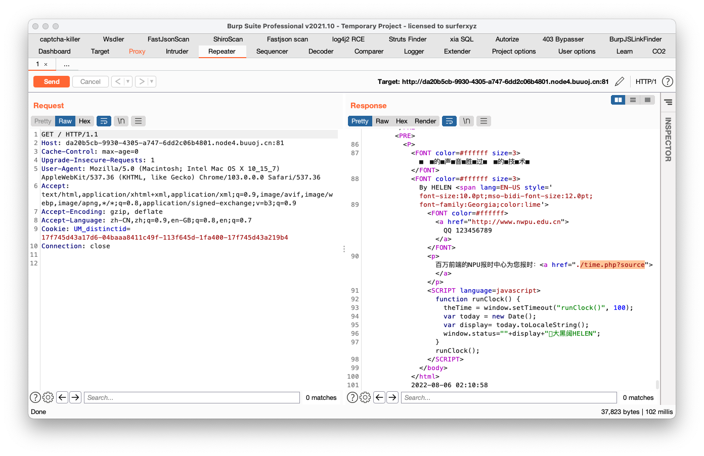 WEB｜[NPUCTF2020]ReadlezPHP - scarecr0w7 - 博客园