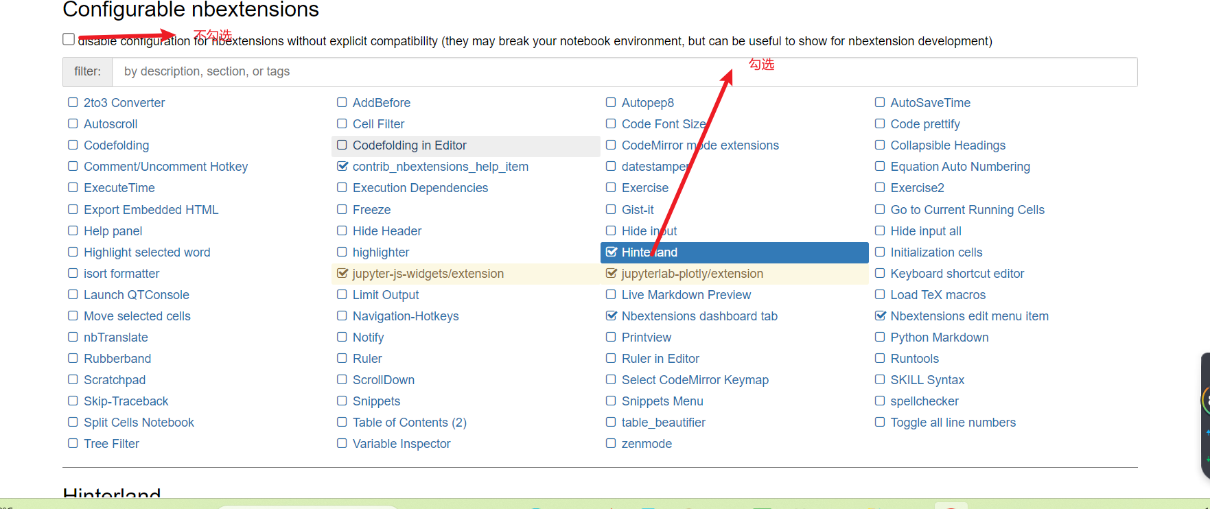 jupyter contrib nbextensions install --user usage: jupyter [-h] [--version] [--config-dir ...