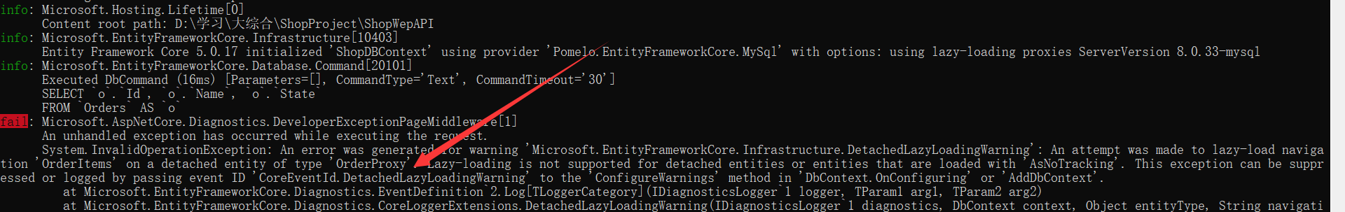 .net core EF 开启延迟查询 后使用 AsNoTracking 报错问题解决 同时 添加 ef 打印sql - 是水饺不是水饺 - 博客园