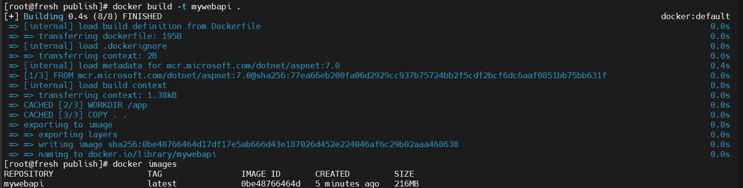 最简单的docker部署netcore Webapi 一看就会 Freshfresh 博客园