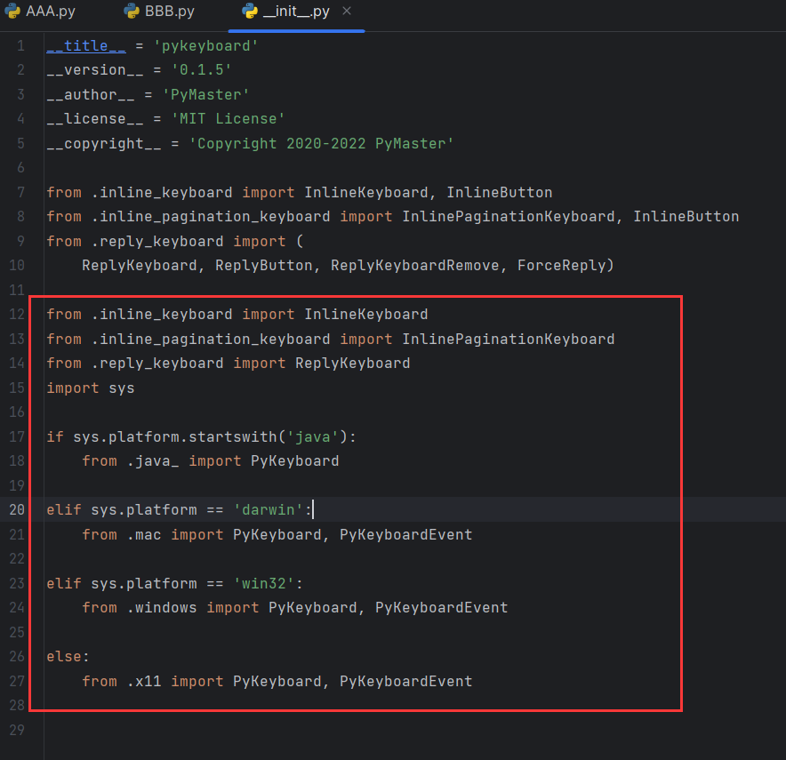  ImportError Cannot Import Name PyKeyboard From pykeyboard